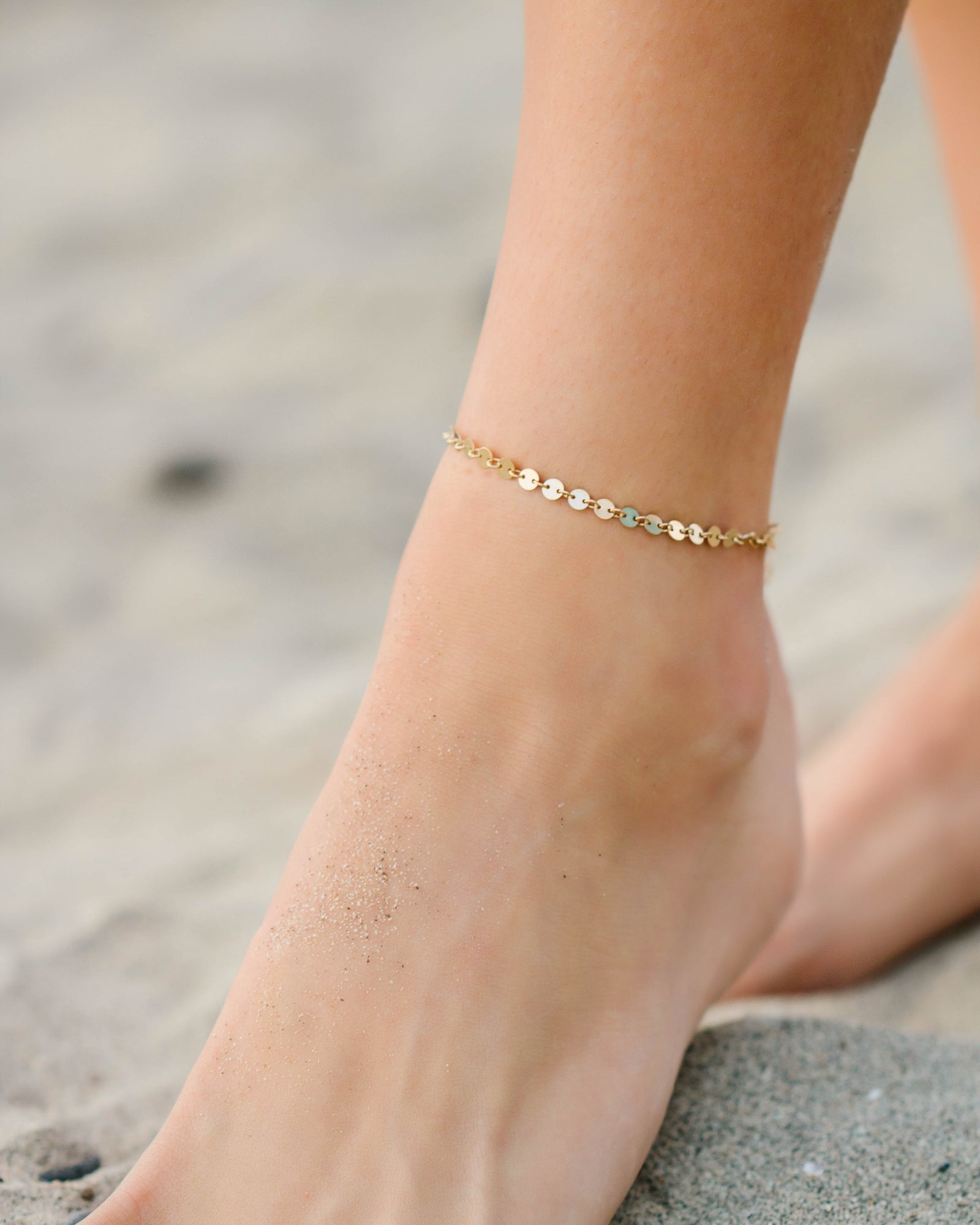 Gold Coin Chain Anklet - Everly Made